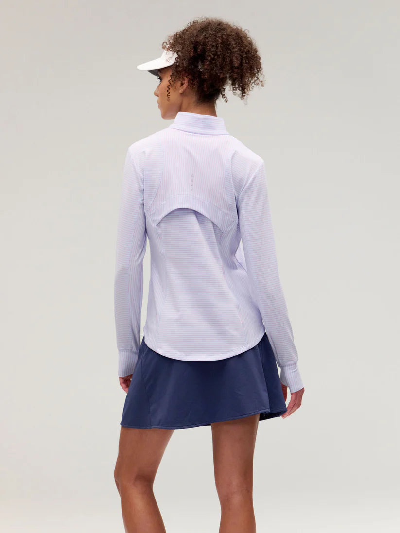 Zero Restriction Renae Zip Mock-Cloud/Pink Pop – Peanuts and Golf