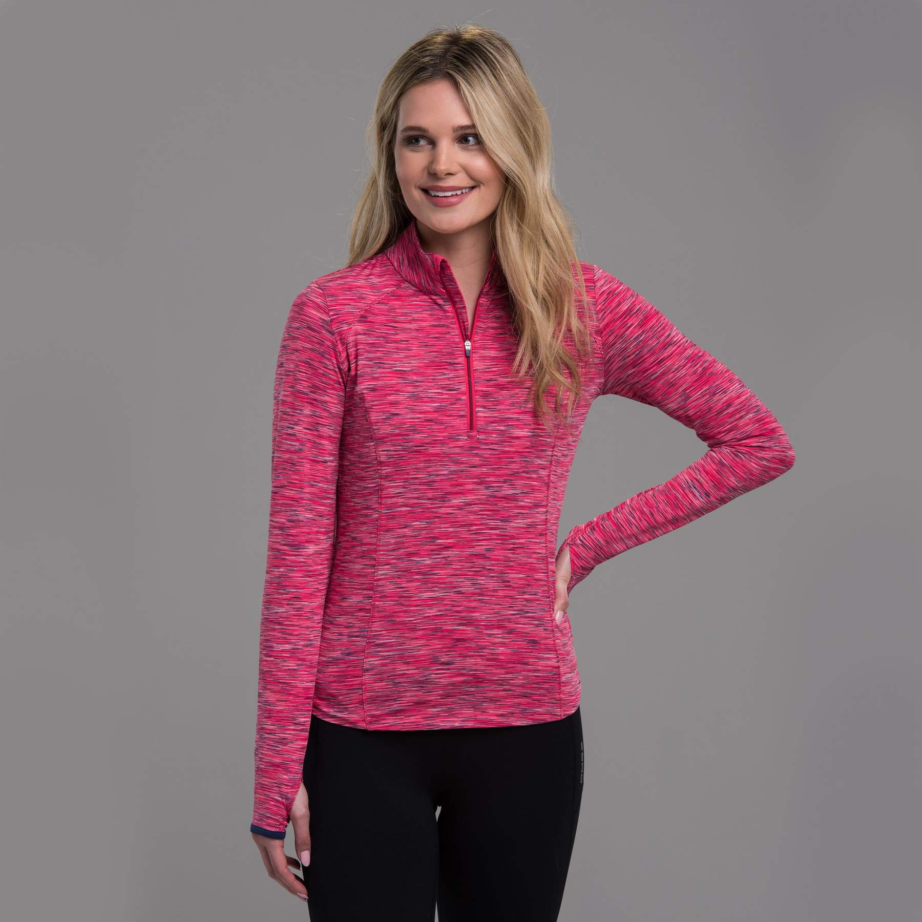 Zero Restriction Shae Zip Mock Firey – Peanuts and Golf