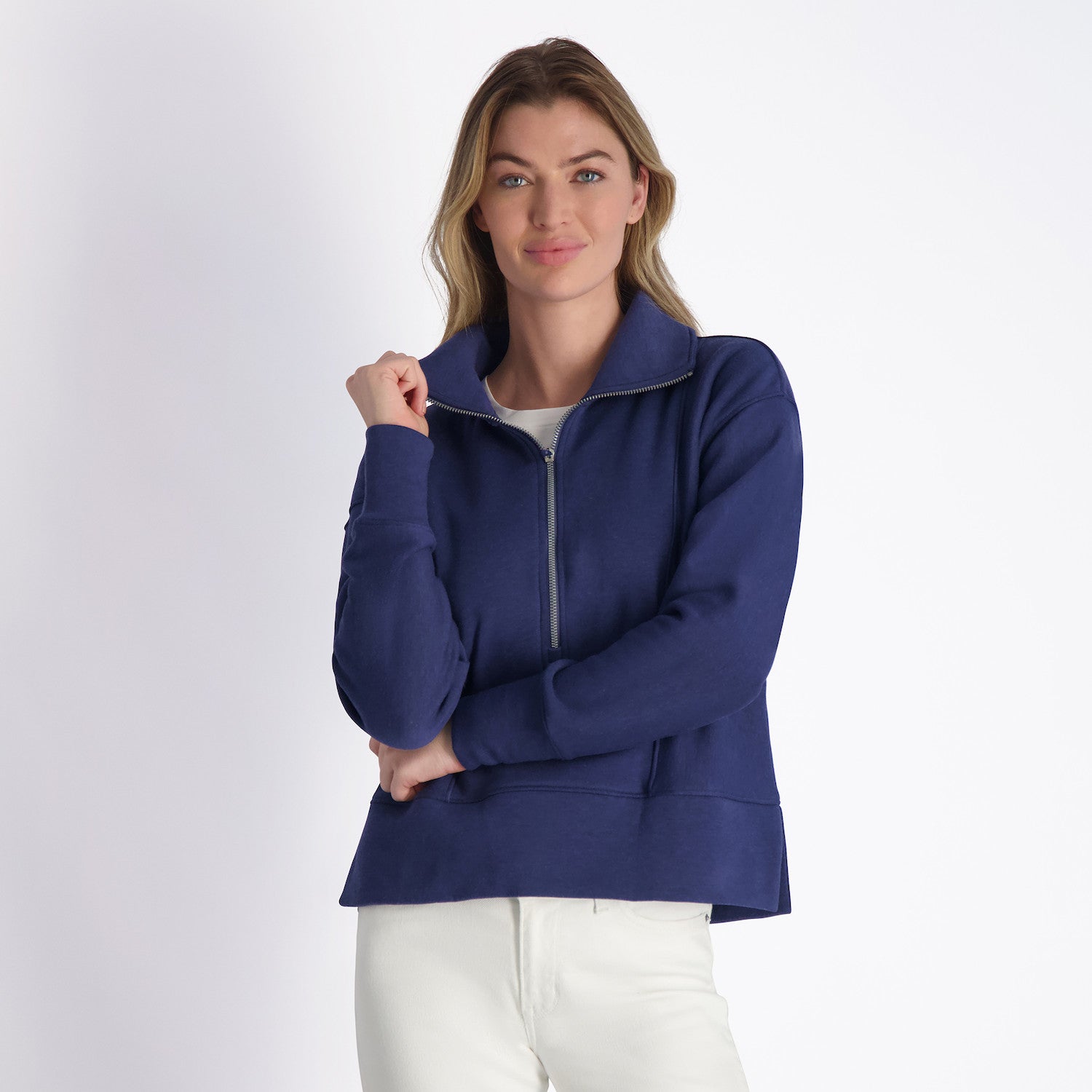 Zero Restriction Regan Zip Mock - Storm – Peanuts and Golf