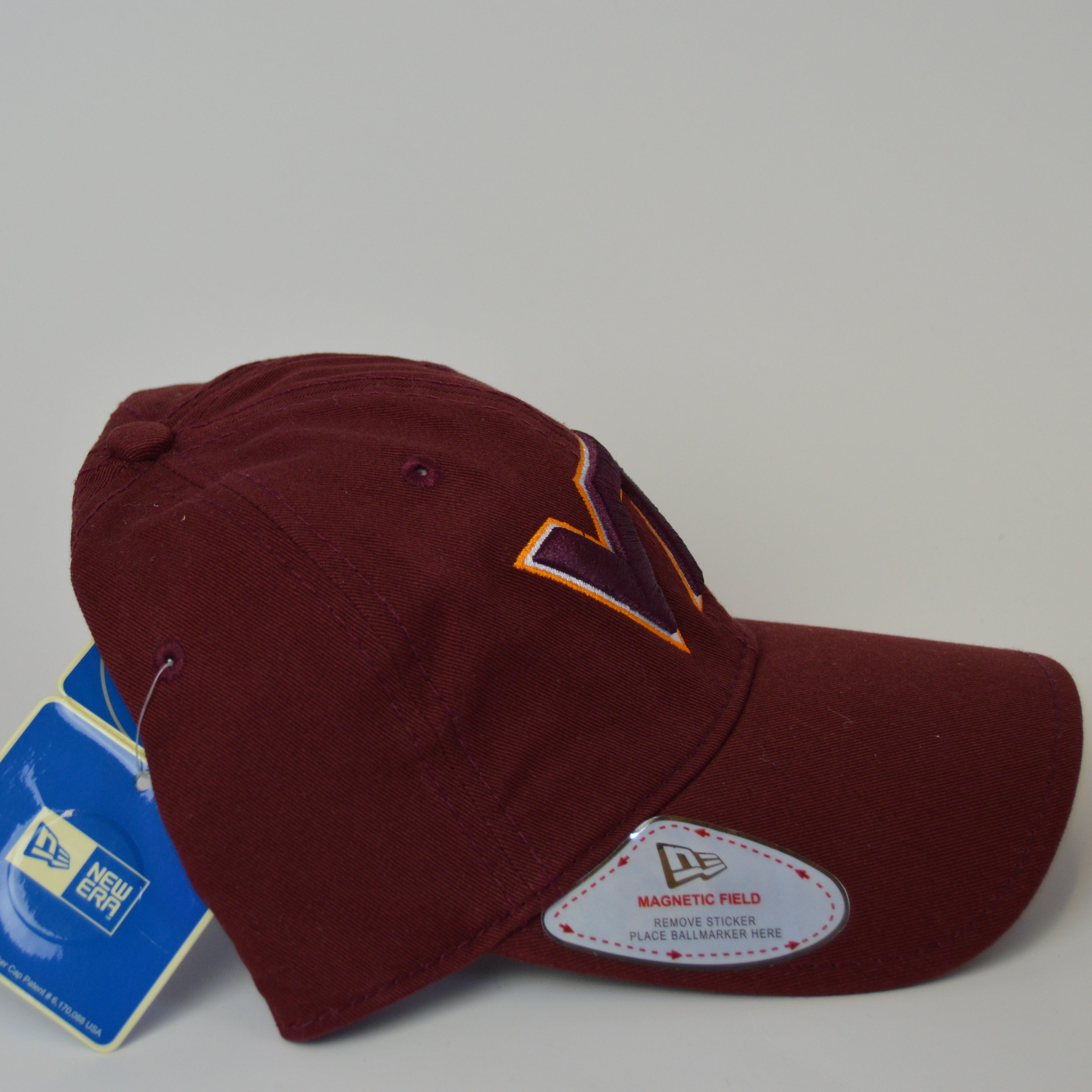 Virginia Tech New Era Magnetic Hokie Bird Ball Marker Golf Hat ...