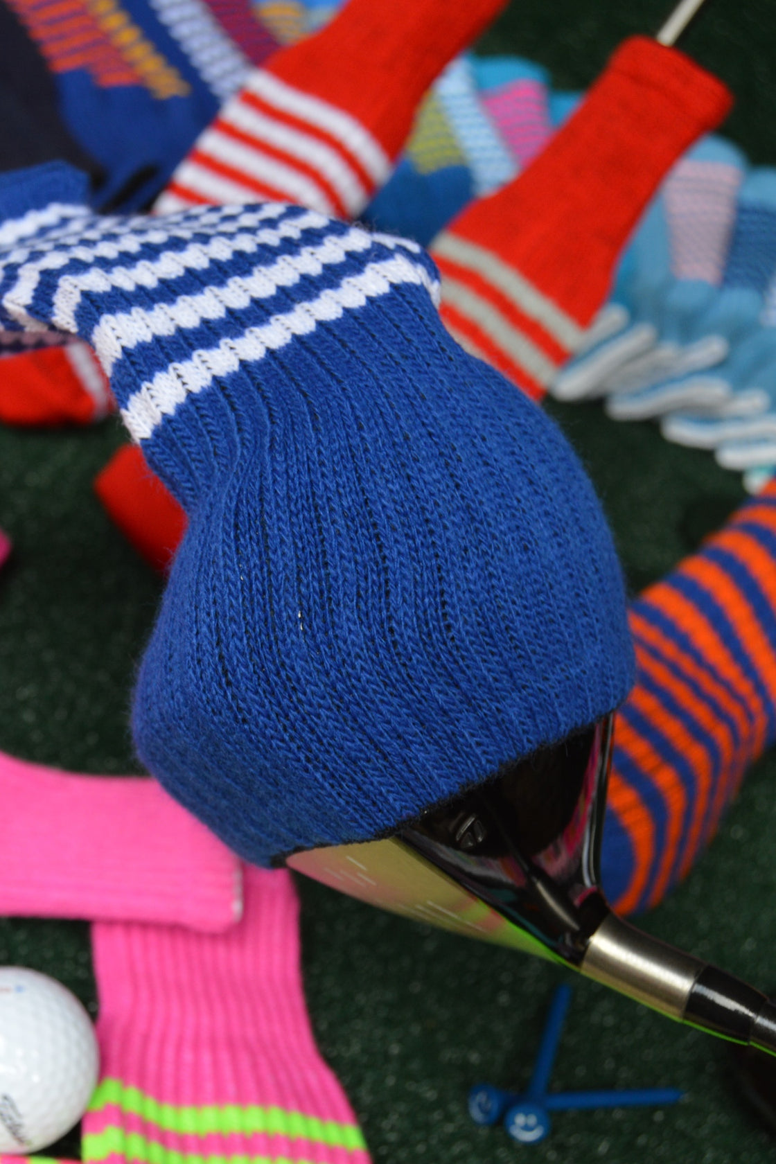 Club Sock Golf Headcovers | Royal Blue and Orange | Peanuts and Golf
