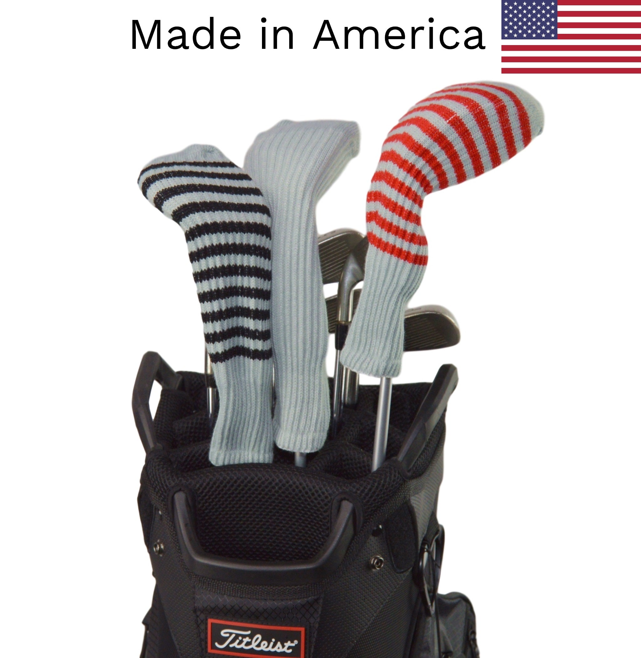 Club Sock Golf Headcovers | Silver | Peanuts and Golf
